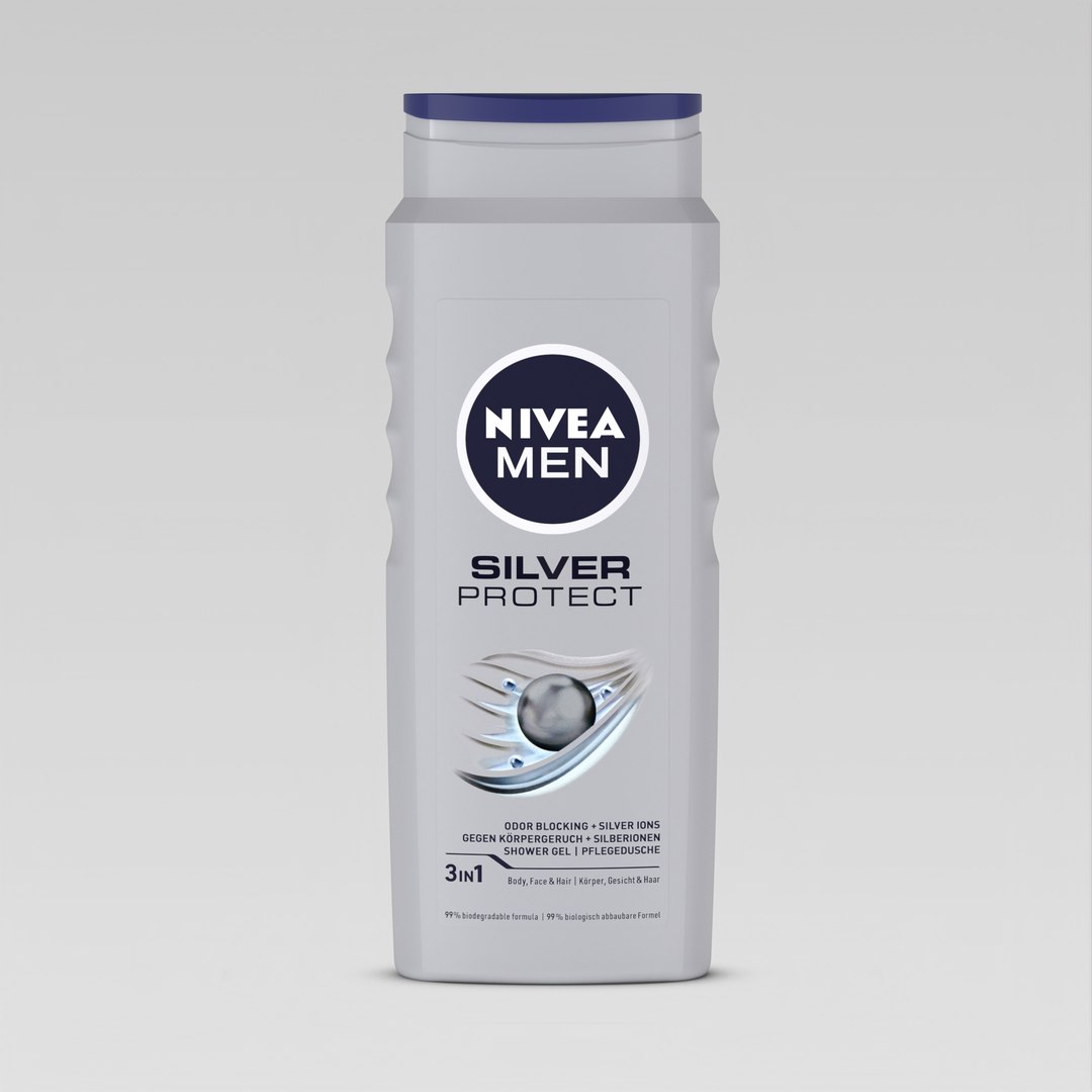 NIVEA MEN Silver Protect 500 ml V2 3D - TurboSquid 2142757