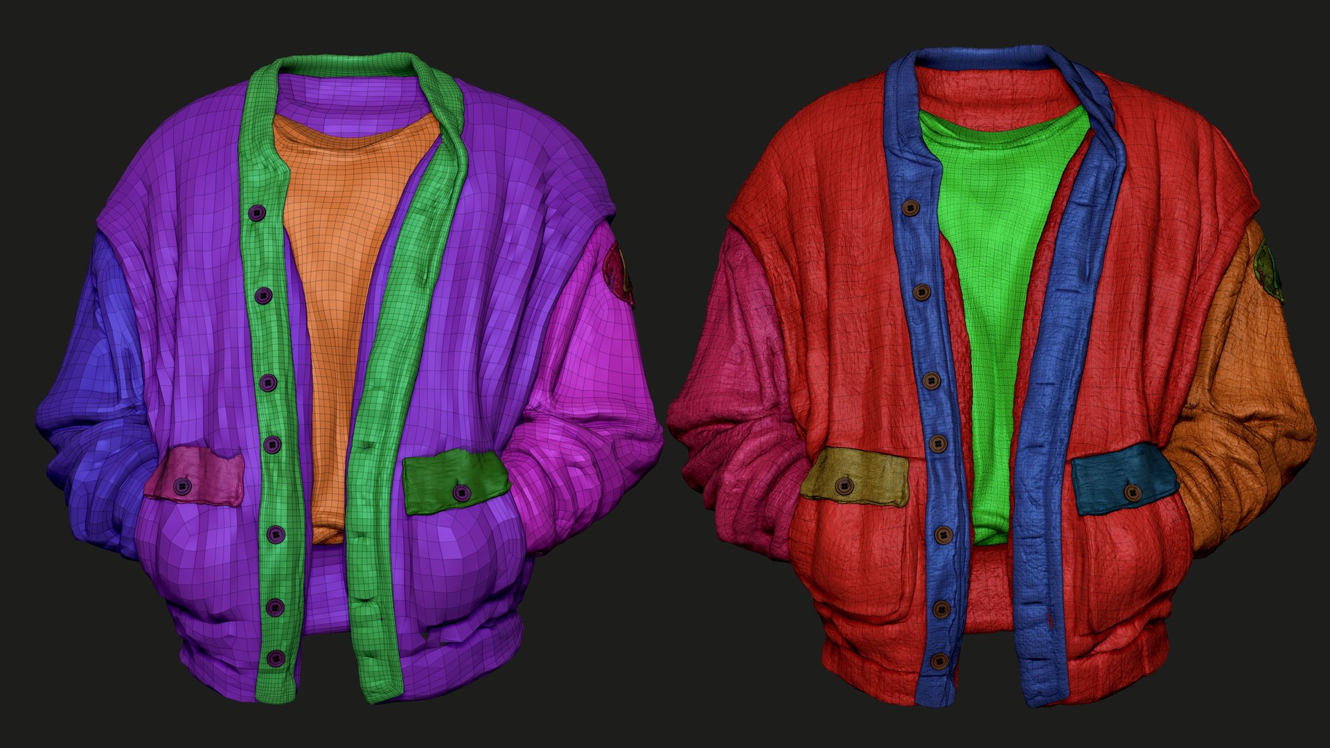 Realisitc Worn Vintage Jacket 3D Model - TurboSquid 2216267