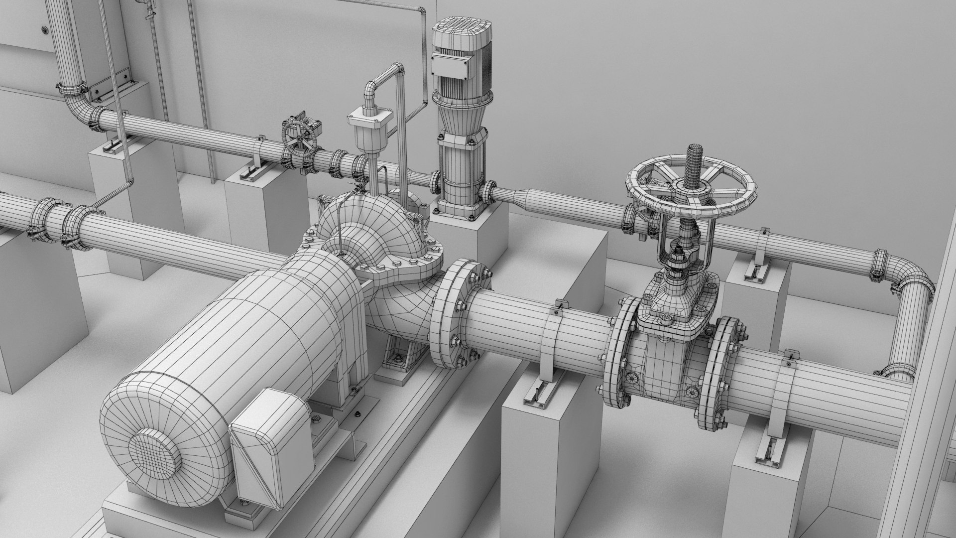 Fire Protection System 1 3D Model - TurboSquid 2224934