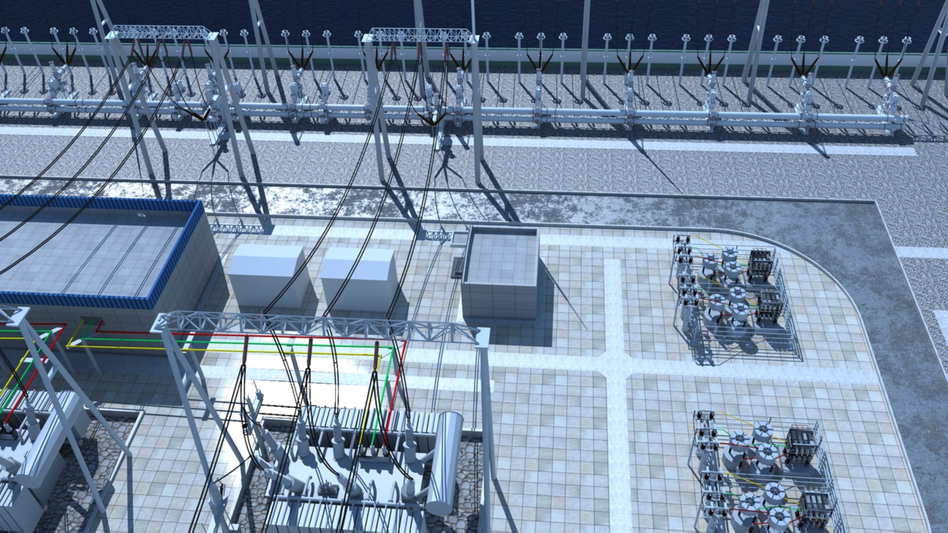 3D Electrical Substation 3d Model - TurboSquid 1876700
