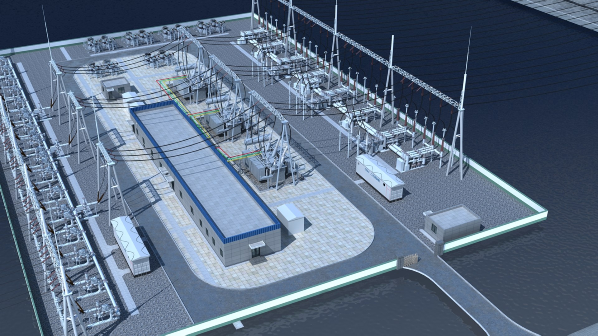 3D Electrical Substation 3d Model - TurboSquid 1876700