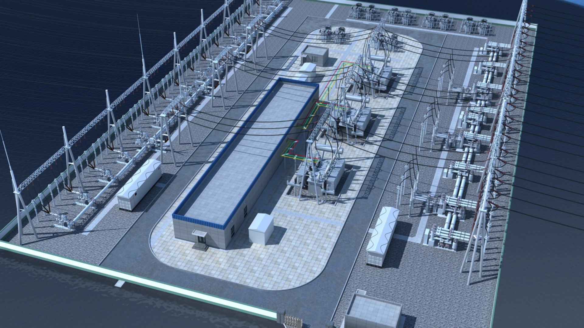 3D Electrical Substation 3d Model - TurboSquid 1876700