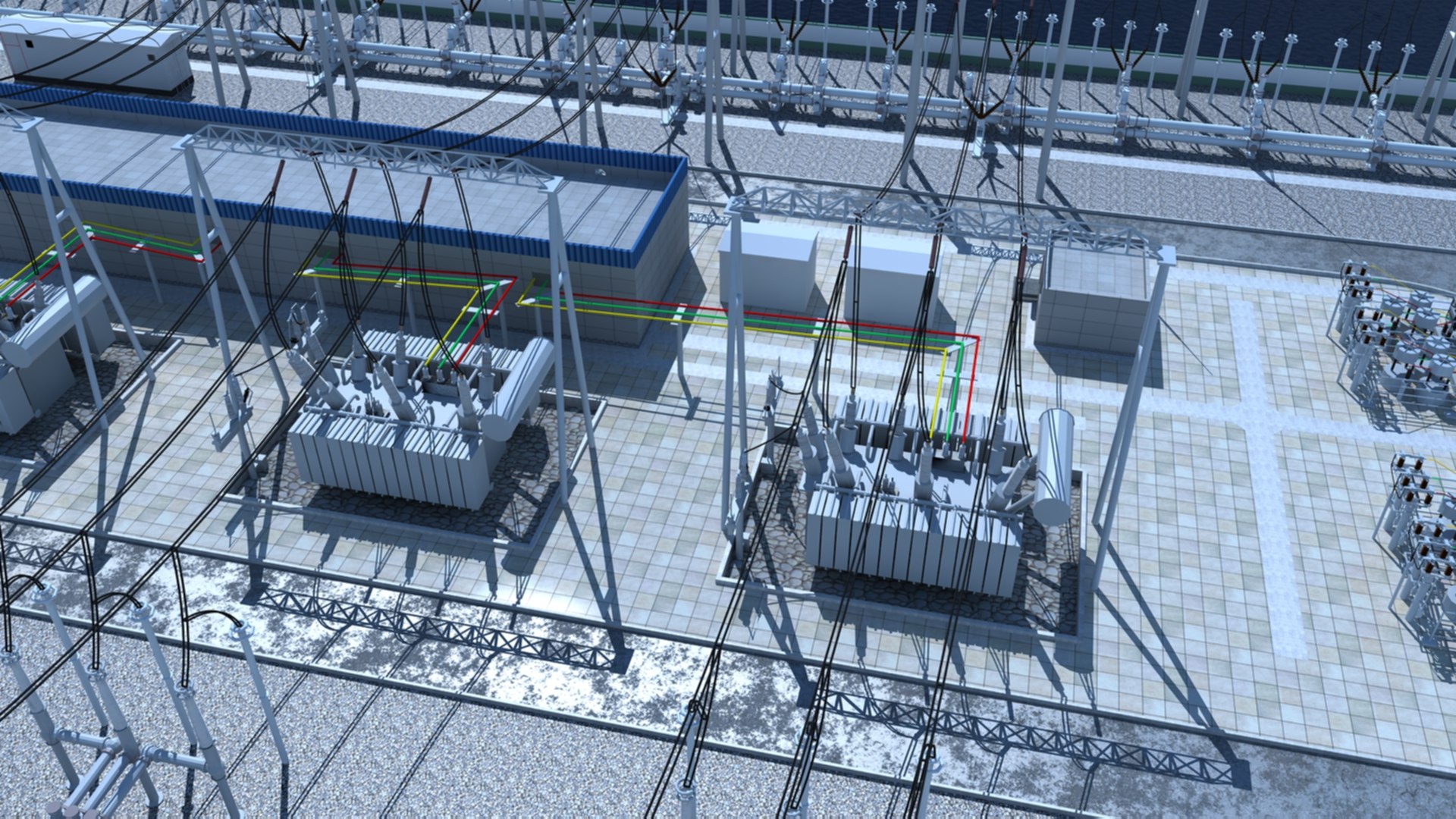 3D Electrical Substation 3d Model - TurboSquid 1876700
