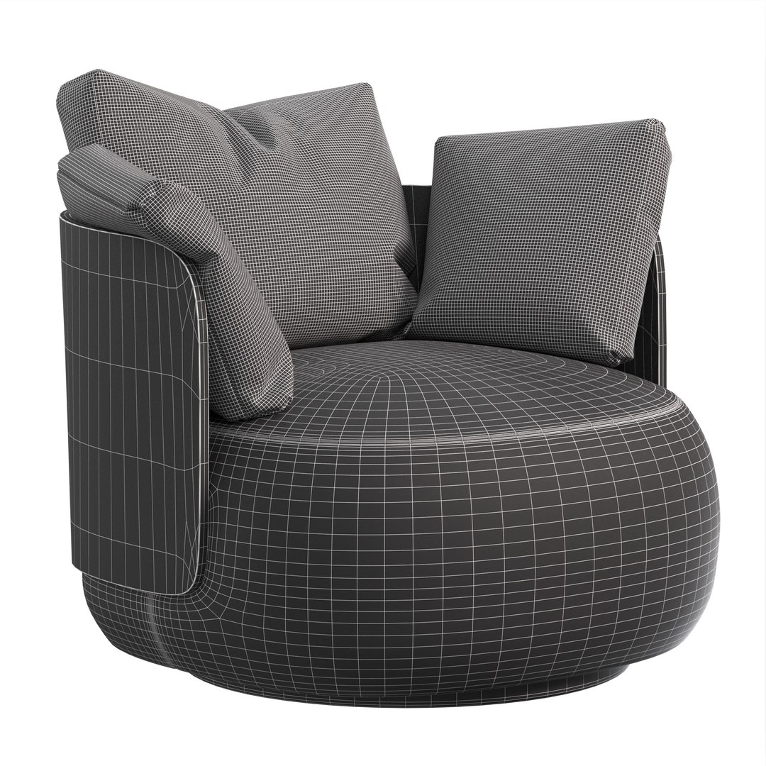 Armchair CALIN By Porada 3D model - TurboSquid 2082571