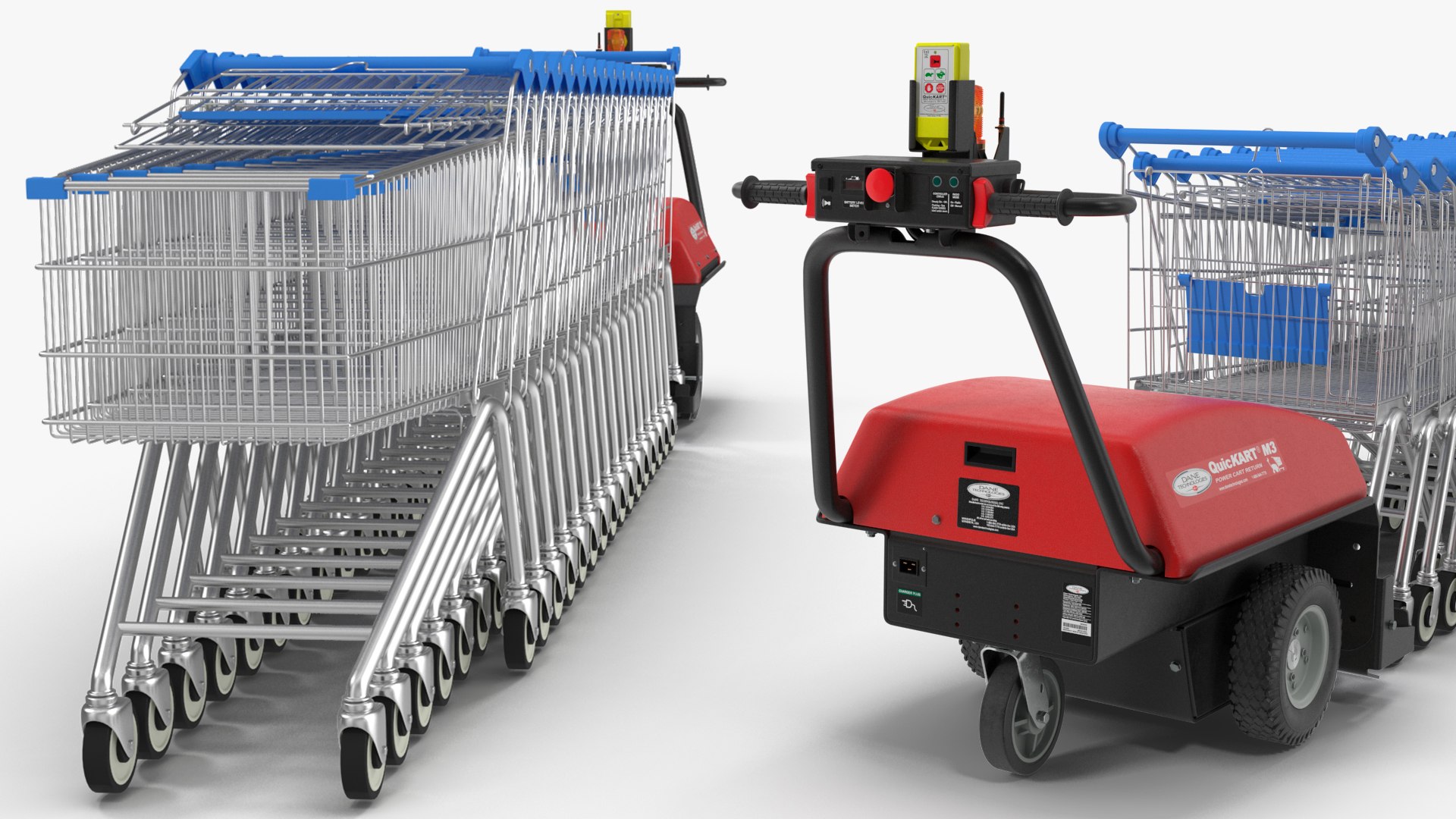 Electric Shopping Cart Retriever with Trolley model - TurboSquid 2095329