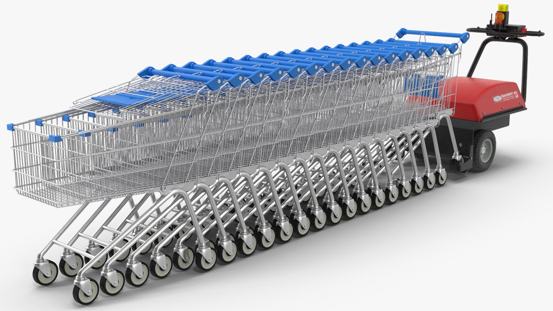 Electric Shopping Cart Retriever with Trolley model - TurboSquid 2095329