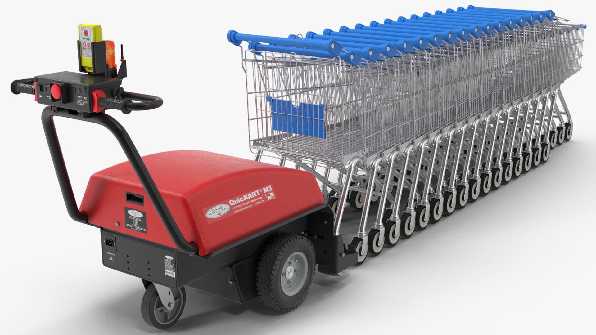 Electric Shopping Cart Retriever with Trolley model - TurboSquid 2095329