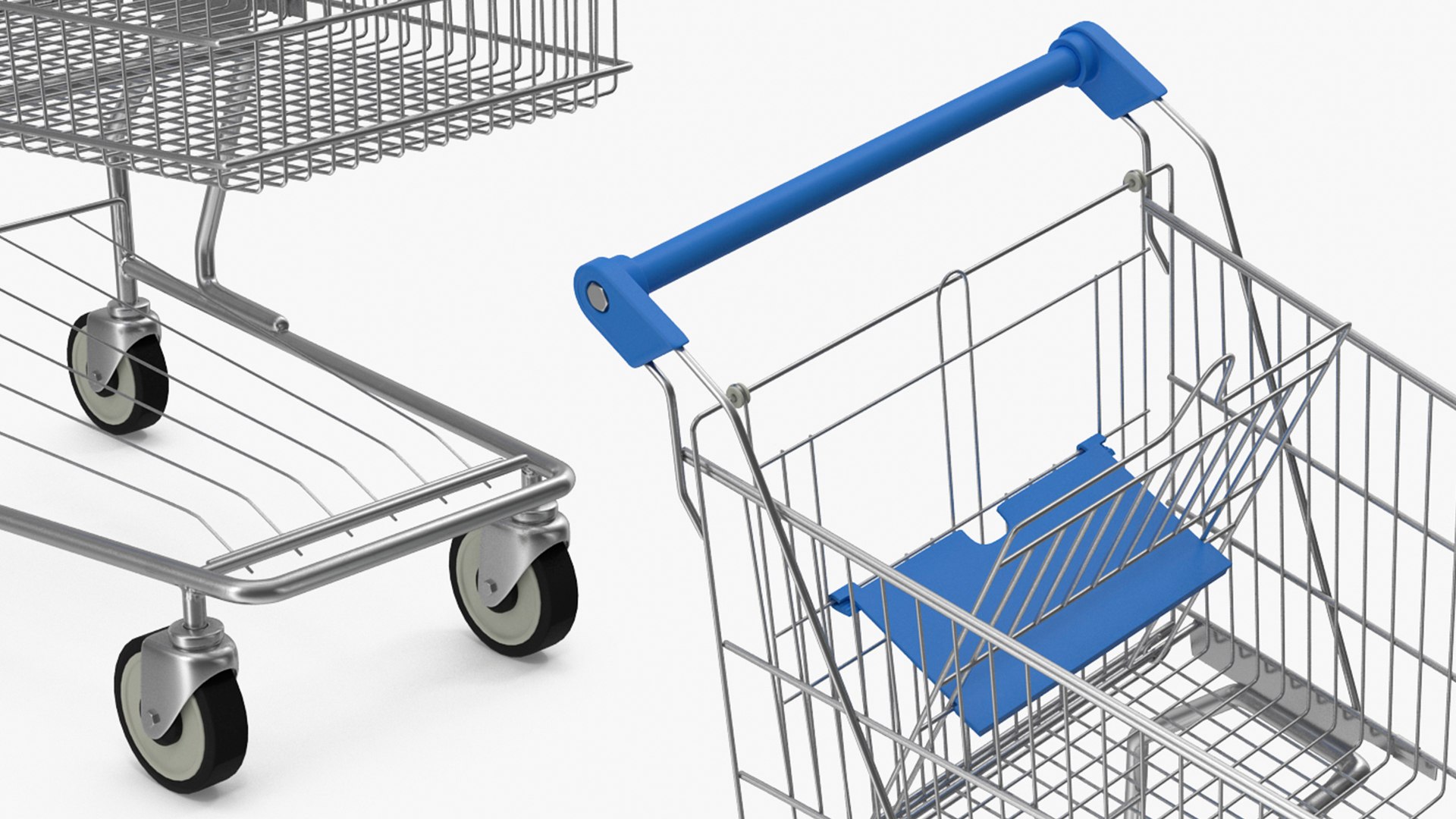 Electric Shopping Cart Retriever with Trolley model - TurboSquid 2095329