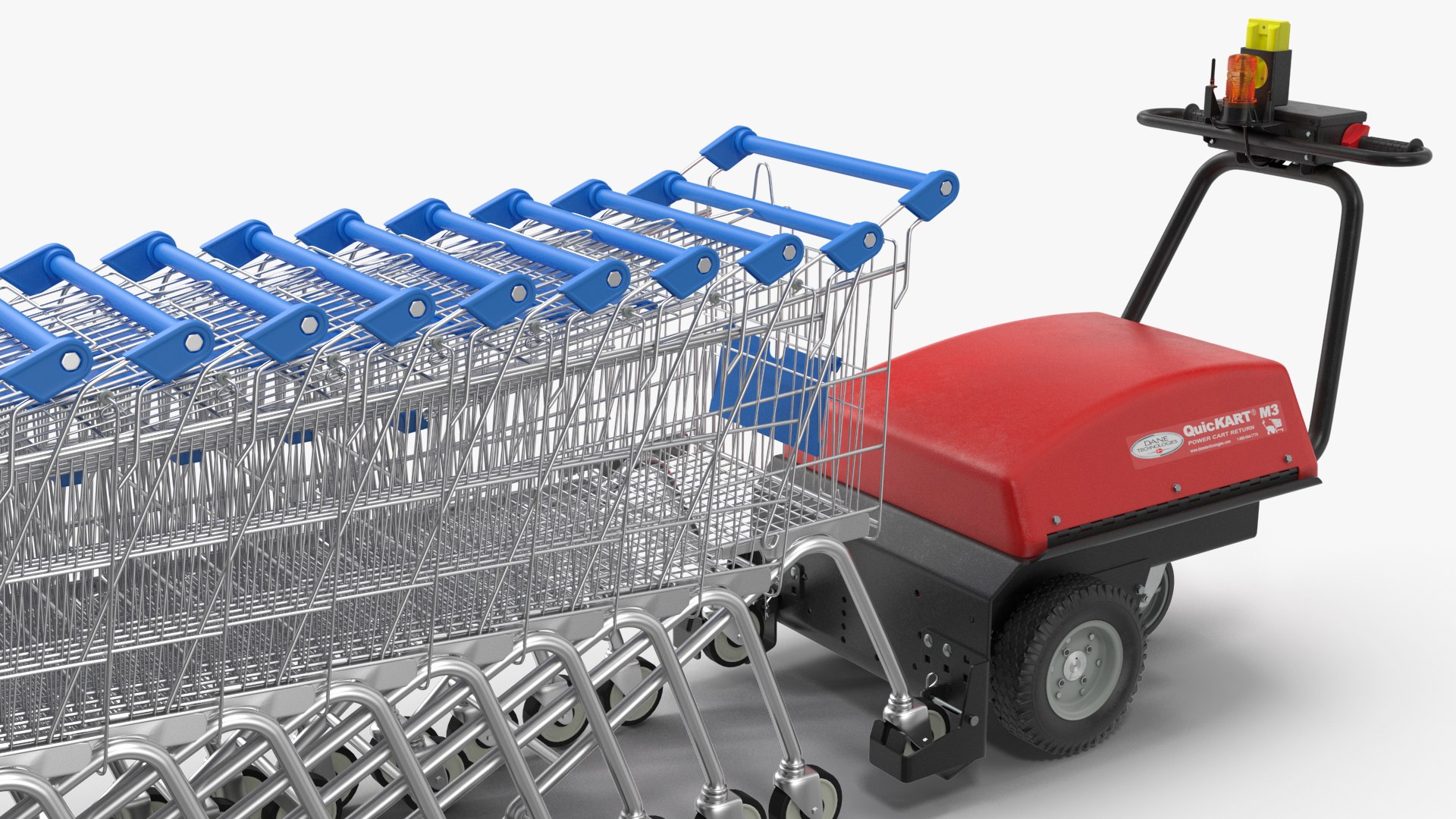 Electric Shopping Cart Retriever with Trolley model - TurboSquid 2095329