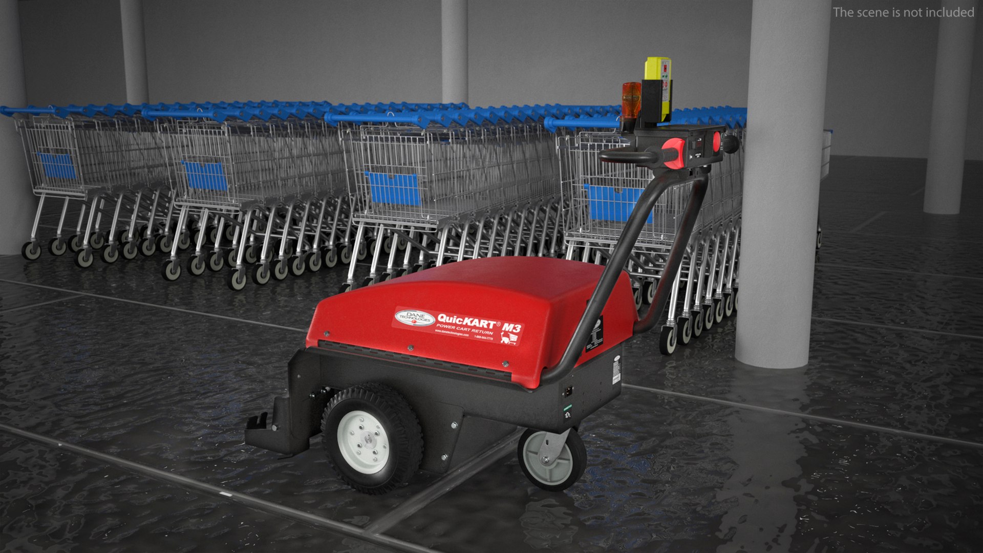 Electric Shopping Cart Retriever with Trolley model - TurboSquid 2095329