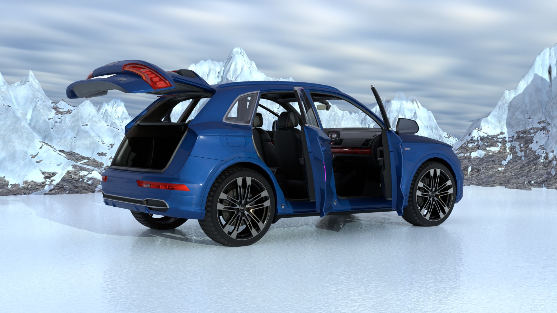 Audi Q5 2018 High-quality 3D Model With Interior 3D Model 3D Model ...