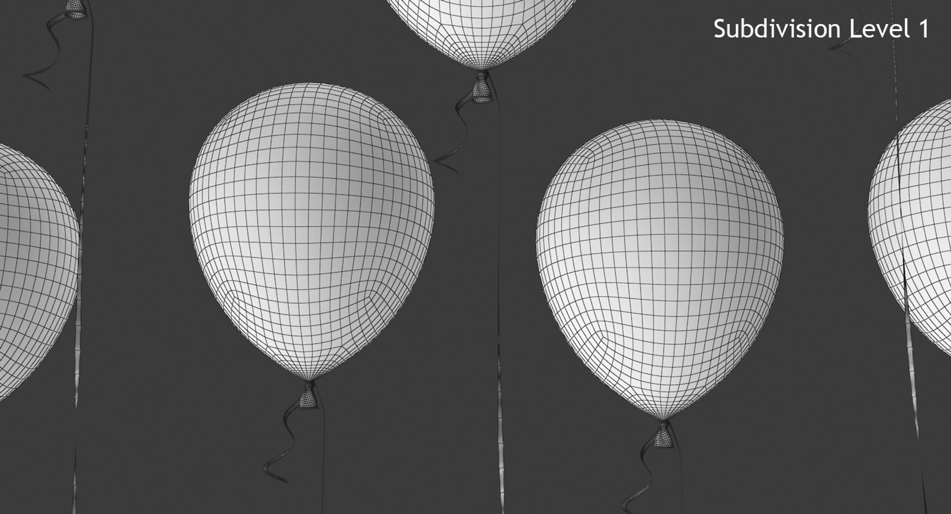 Number balloons 3D model - TurboSquid 1359307