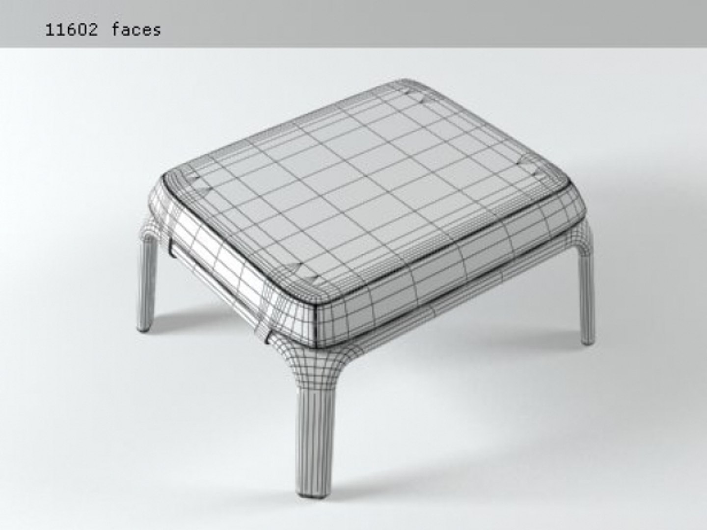 3D Seashell Lounge Chair Footstool Model - TurboSquid 1176948