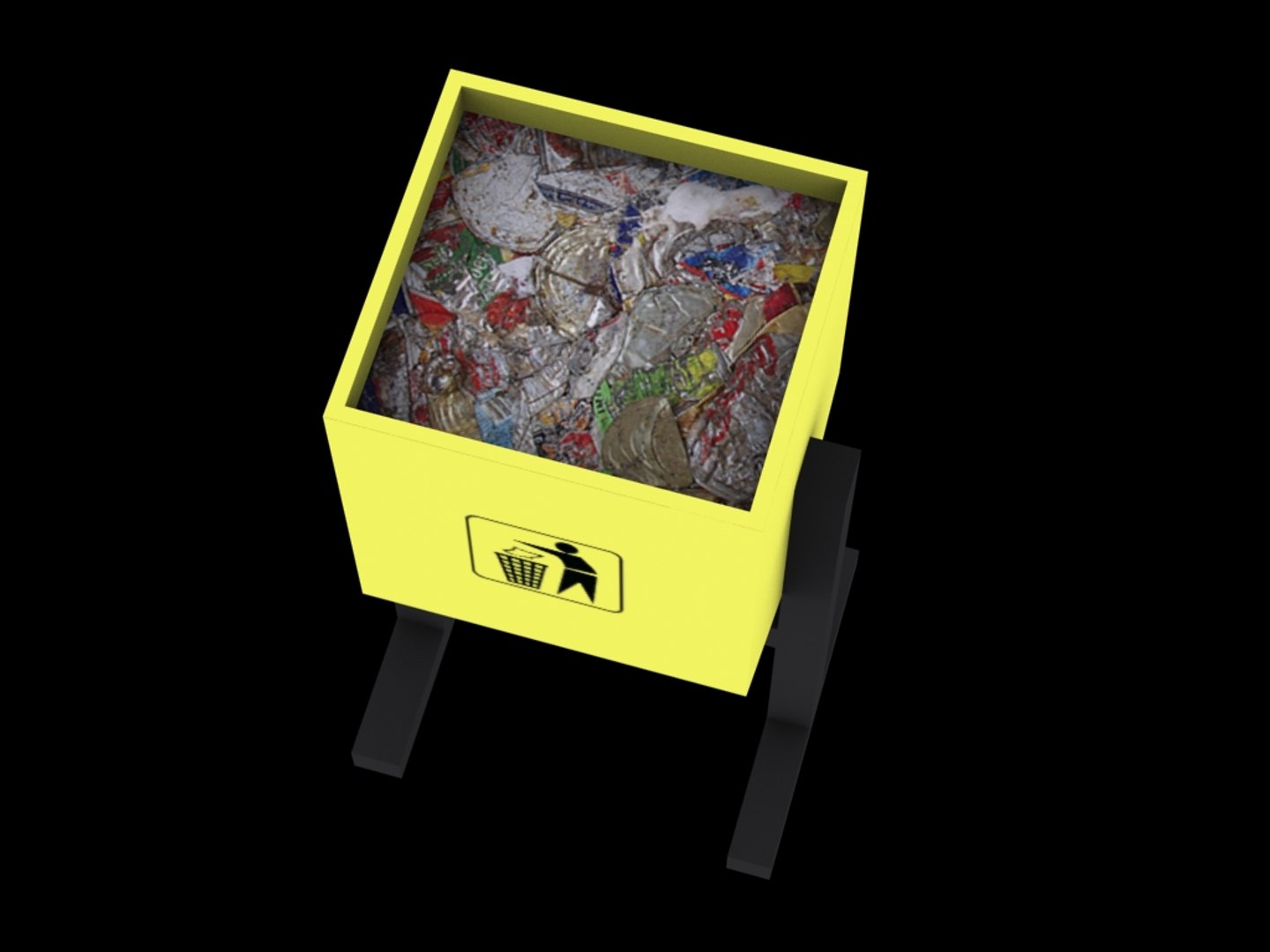 Free Trash Container 3d Model