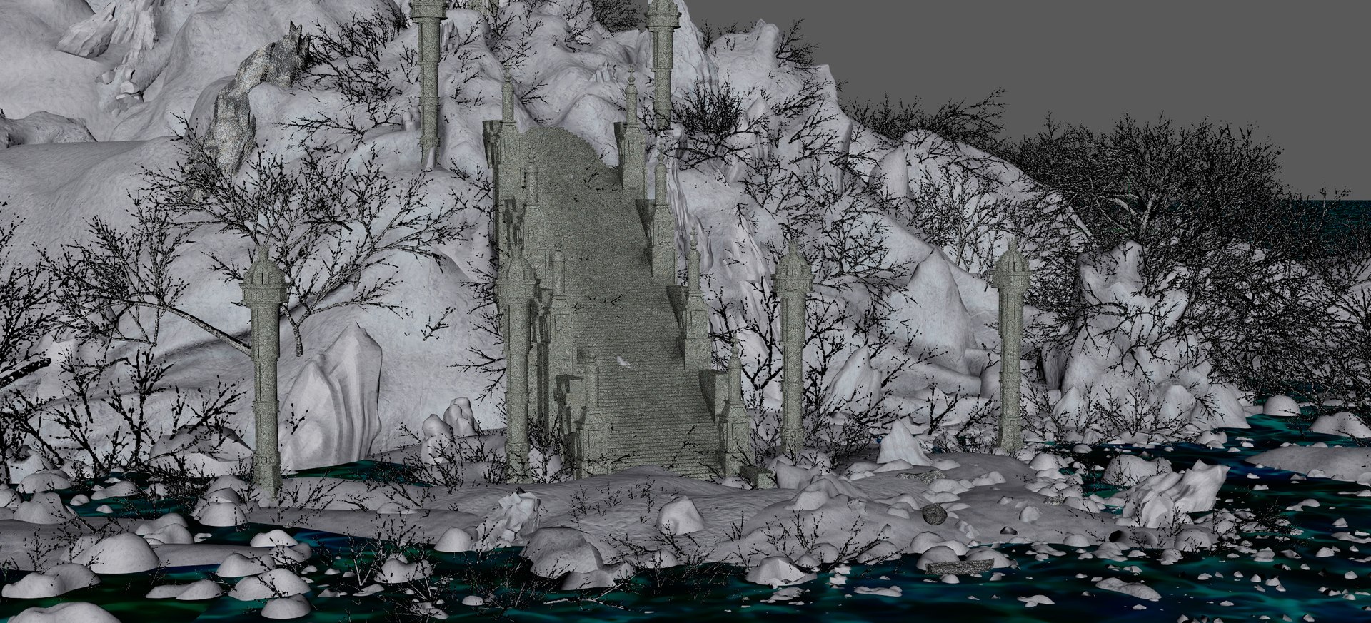 3D Fantasy Sword Temple - TurboSquid 1867070