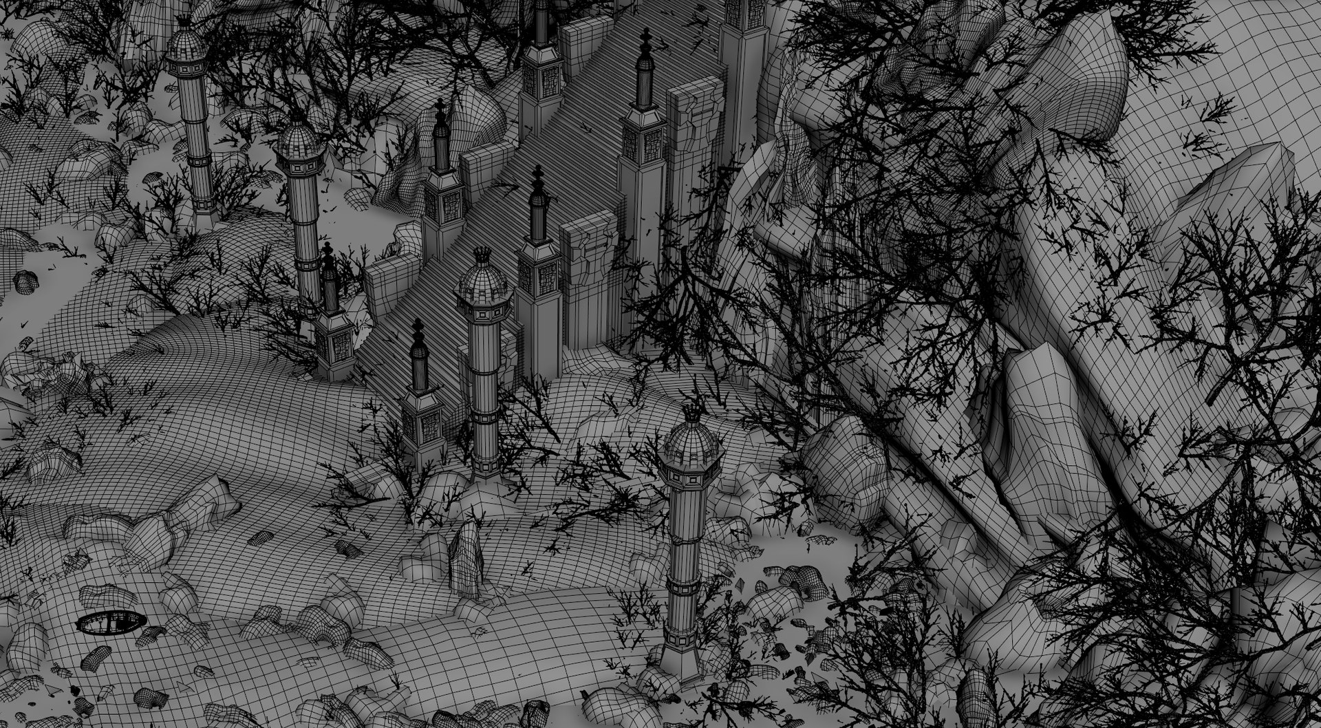 3D Fantasy Sword Temple - TurboSquid 1867070