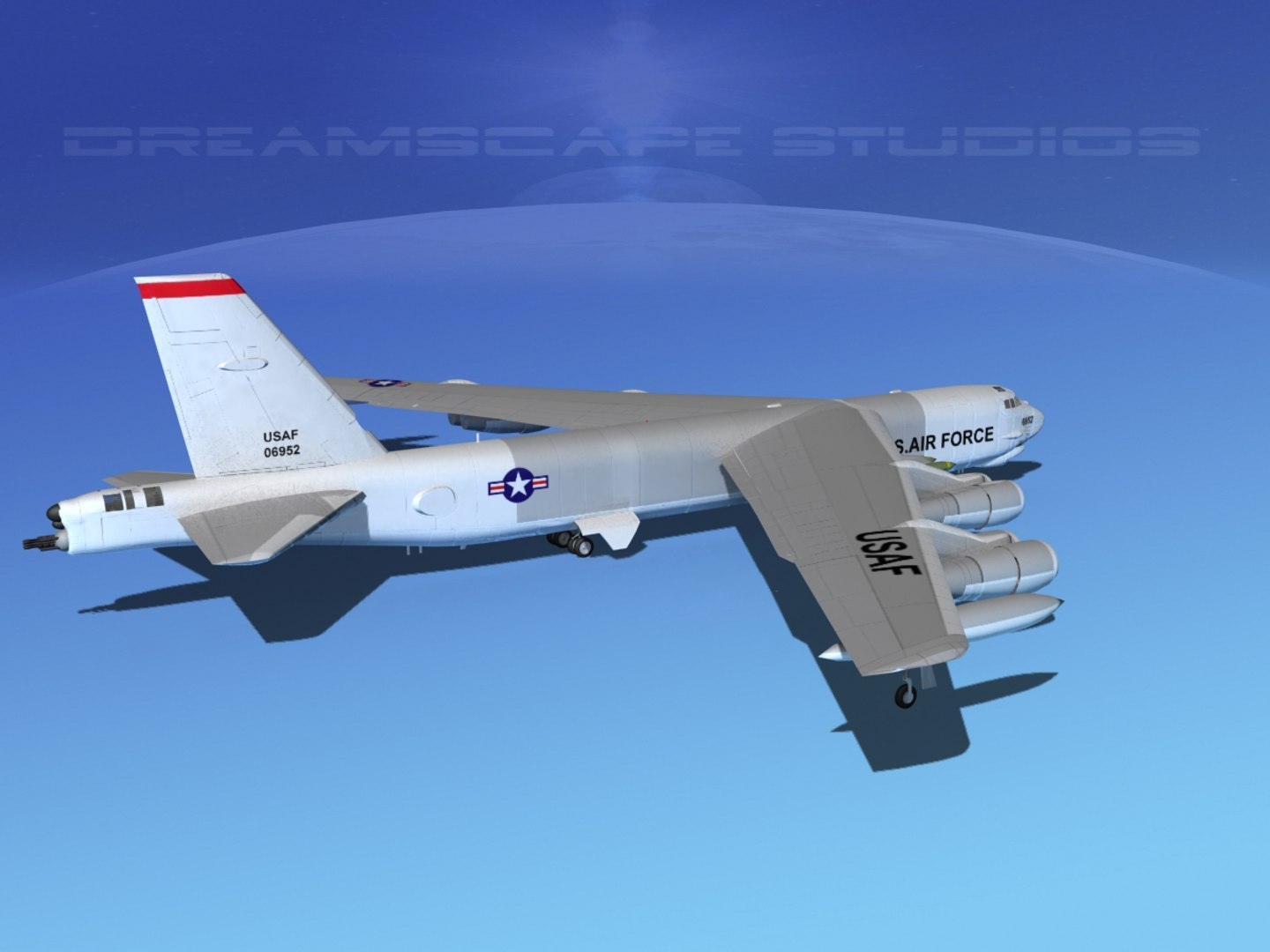Stratofortress Boeing B-52 Bomber 3d Model