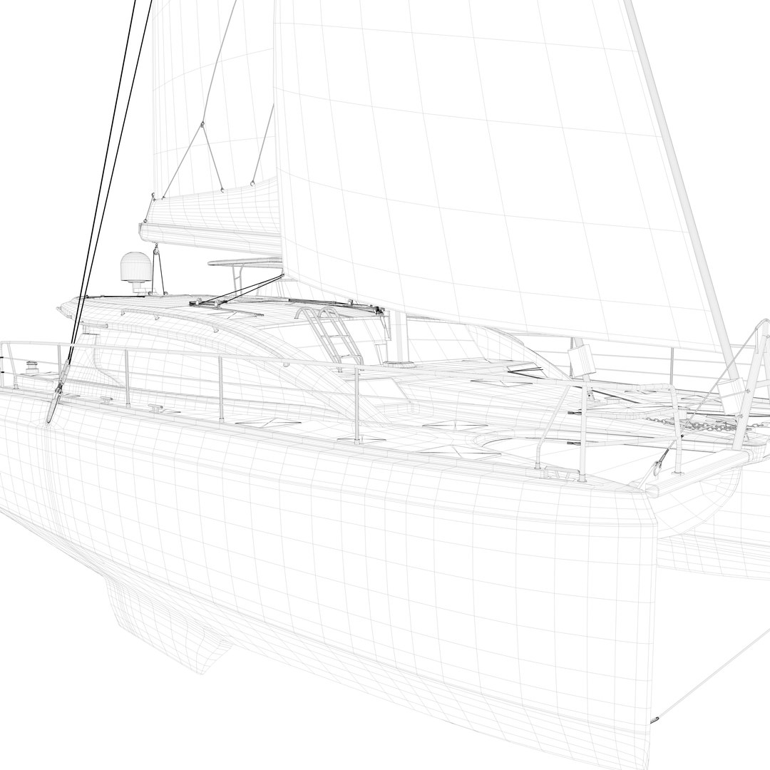 Catamaran Privilege 510 Blue Model - TurboSquid 1769090