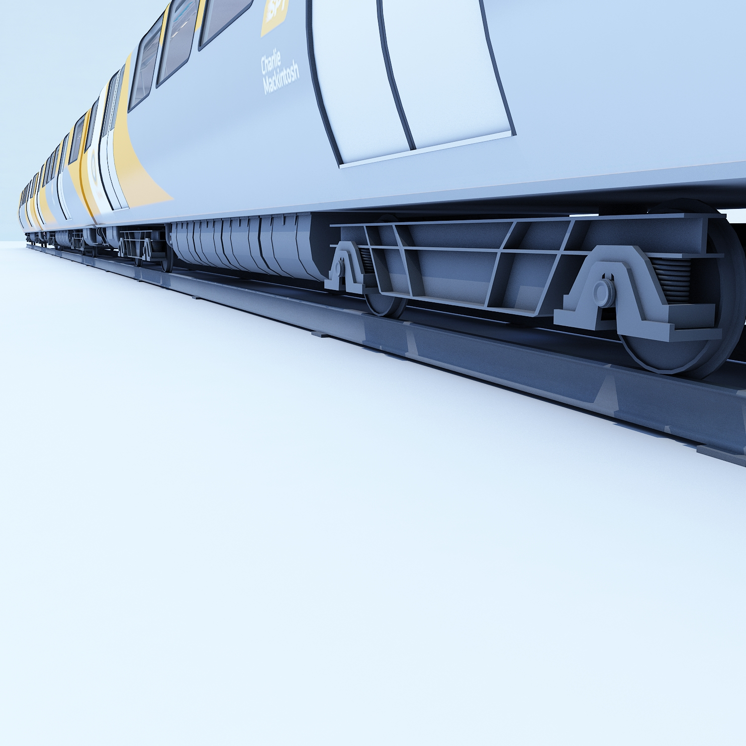 glasgow subway train 3d model