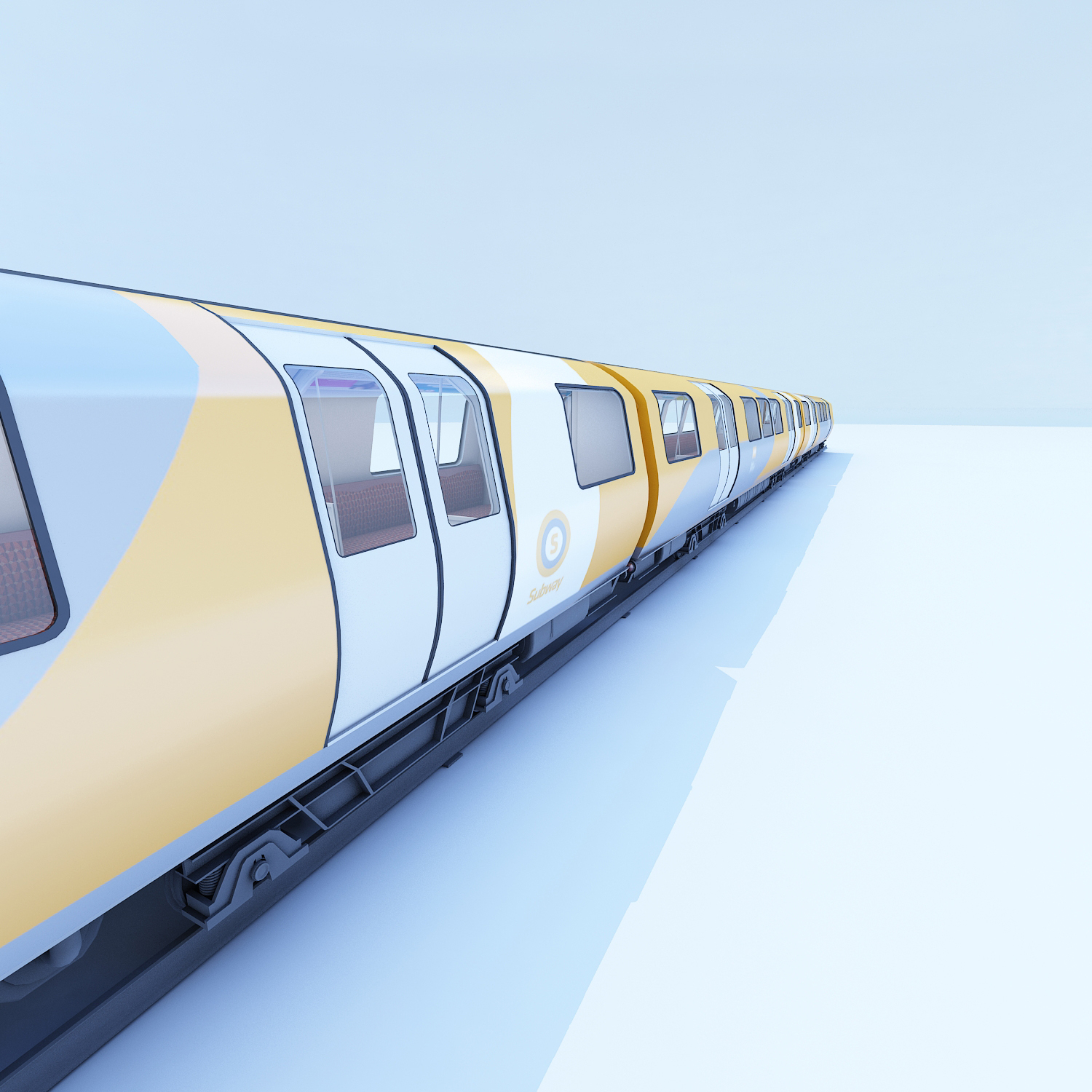 glasgow subway train 3d model