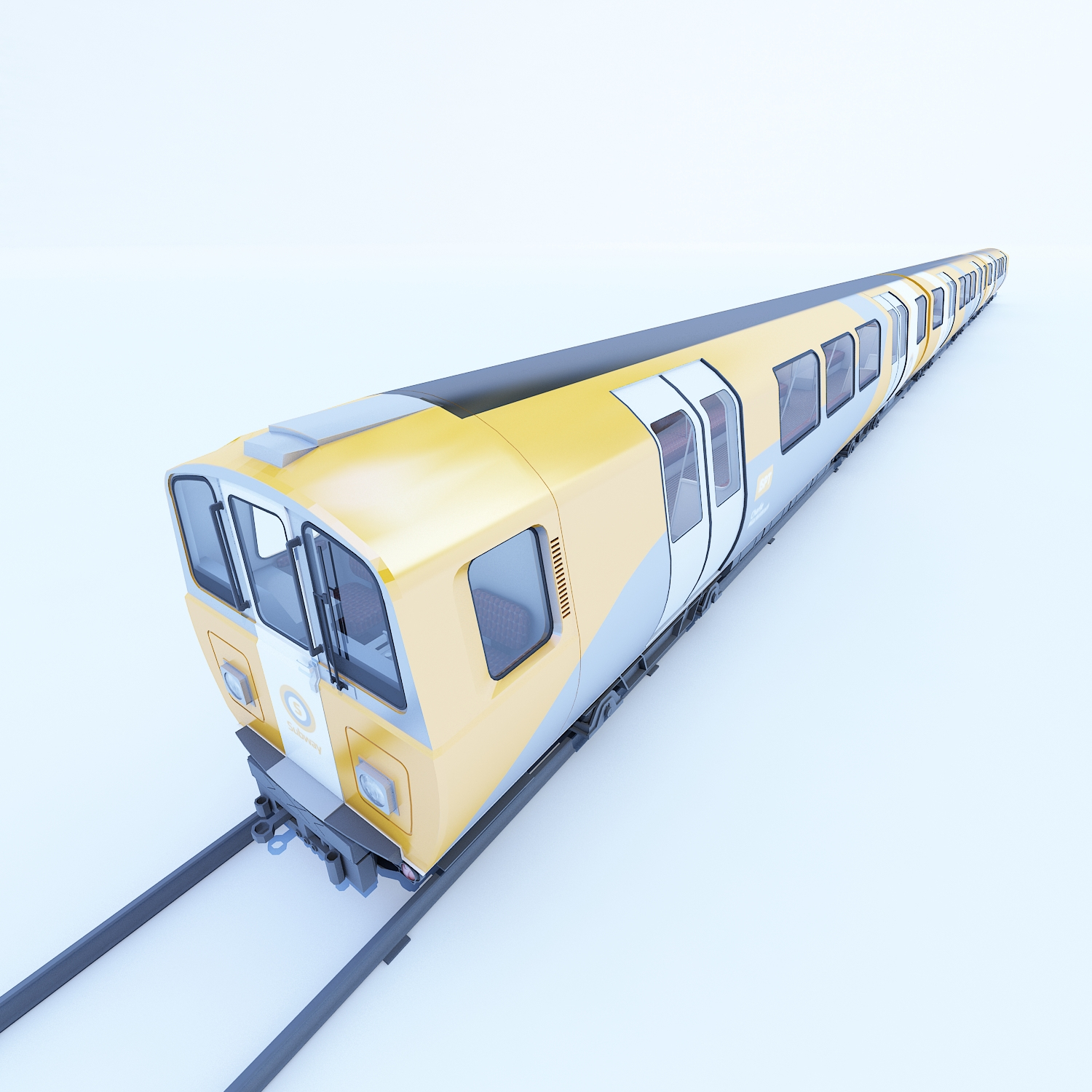 glasgow subway train 3d model