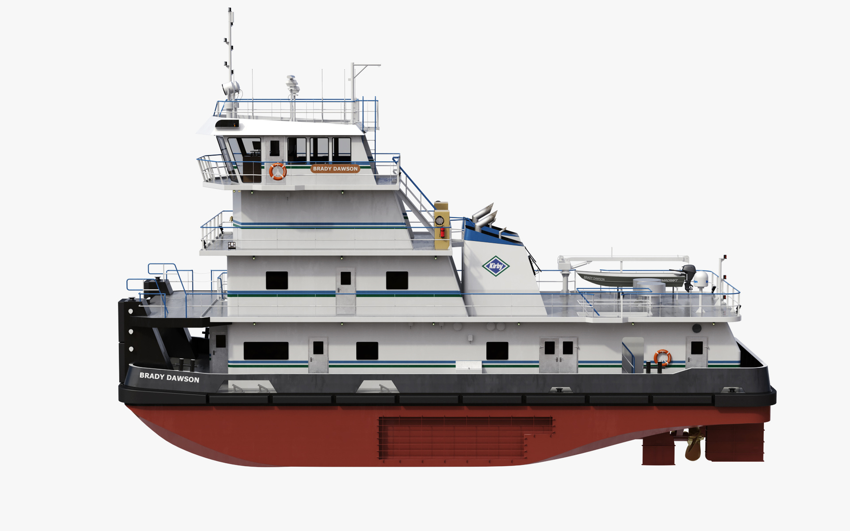 3D Pushboat With Tank Barge Model - TurboSquid 2293526