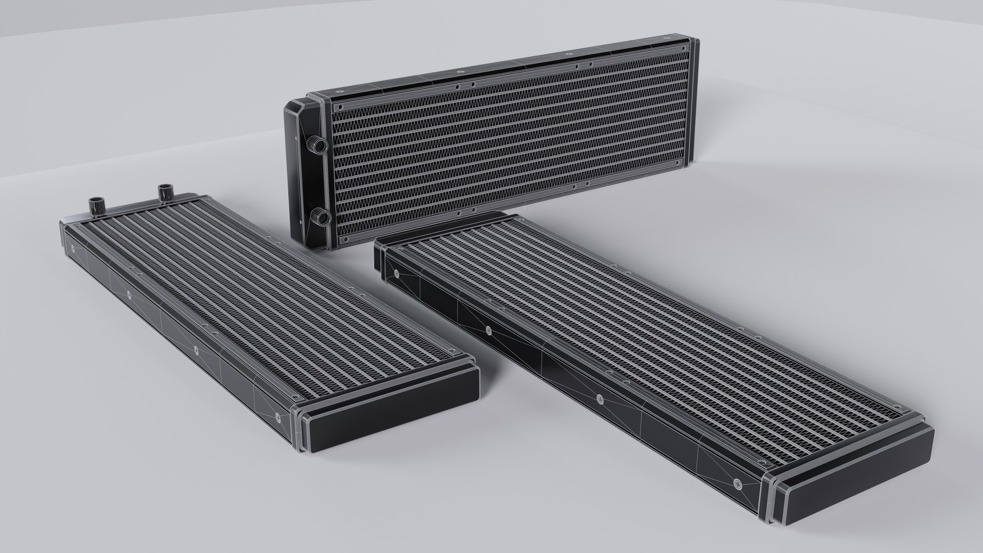Water cooling radiator - 360 mm 3D model - TurboSquid 1991035