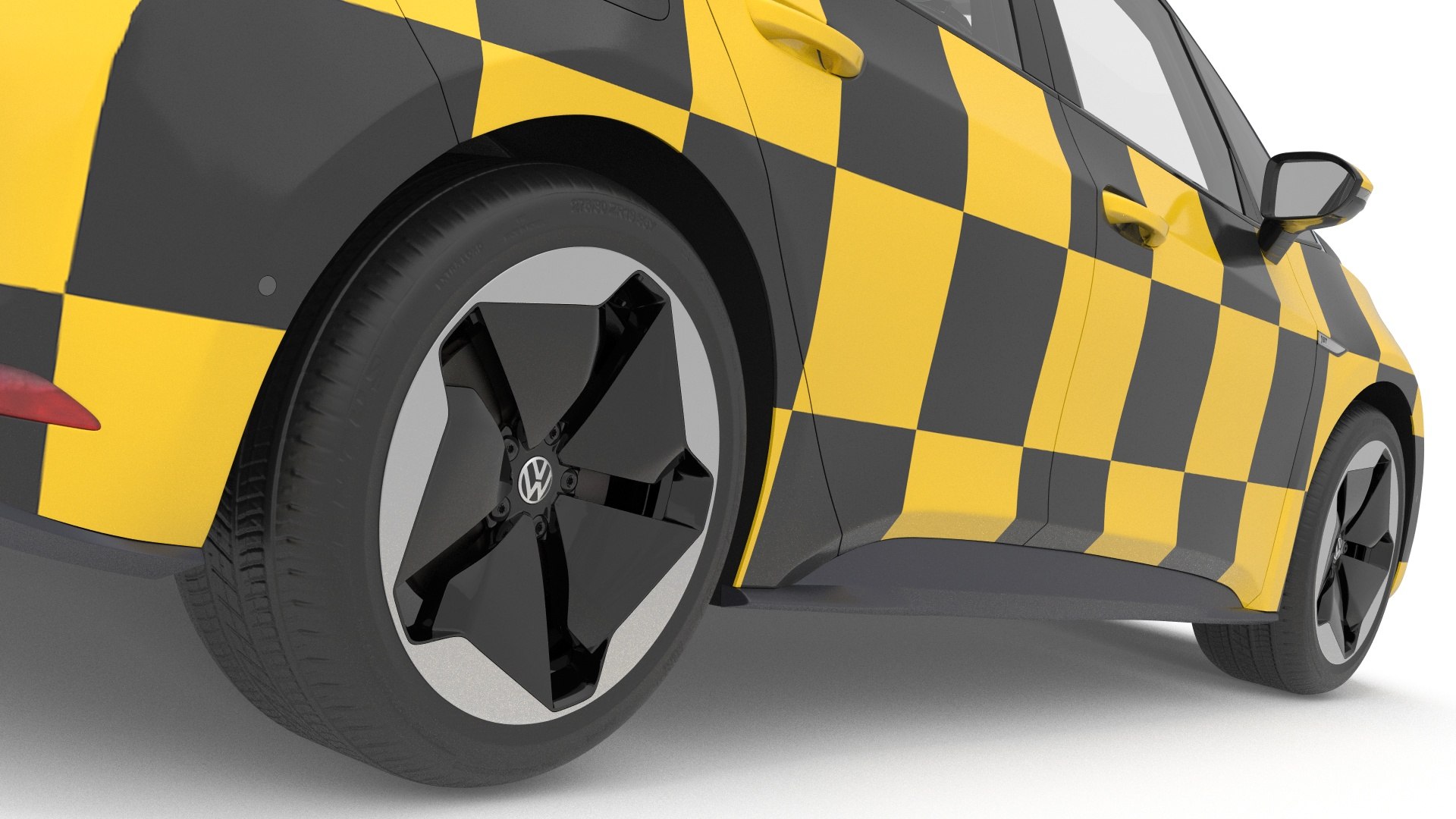 Volkswagen ID3 Follow Me Airport Vehicle Simplified 3D - TurboSquid 2323210