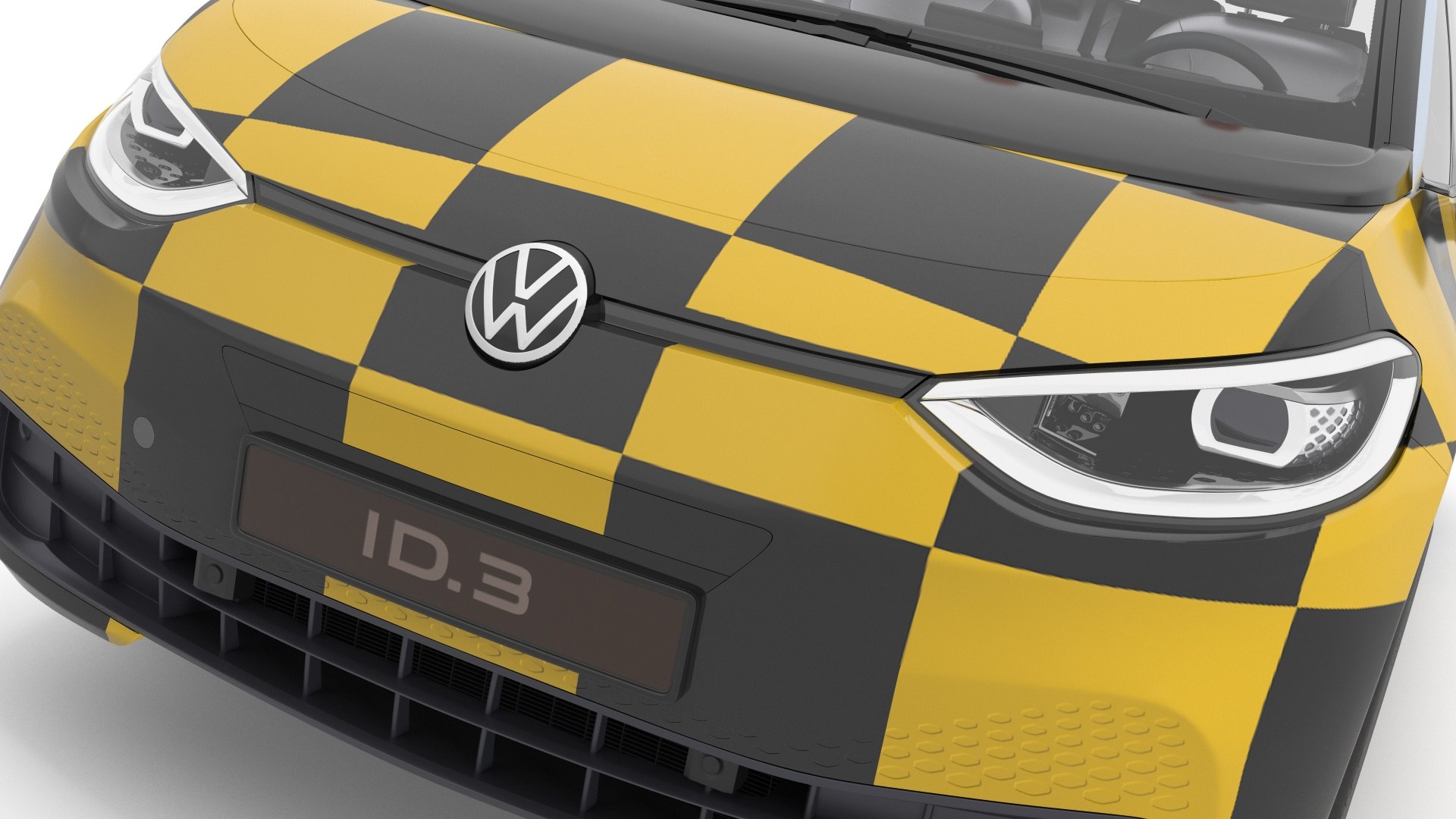Volkswagen ID3 Follow Me Airport Vehicle Simplified 3D - TurboSquid 2323210