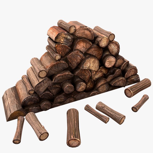 Little Pile of wood model - TurboSquid 1865636