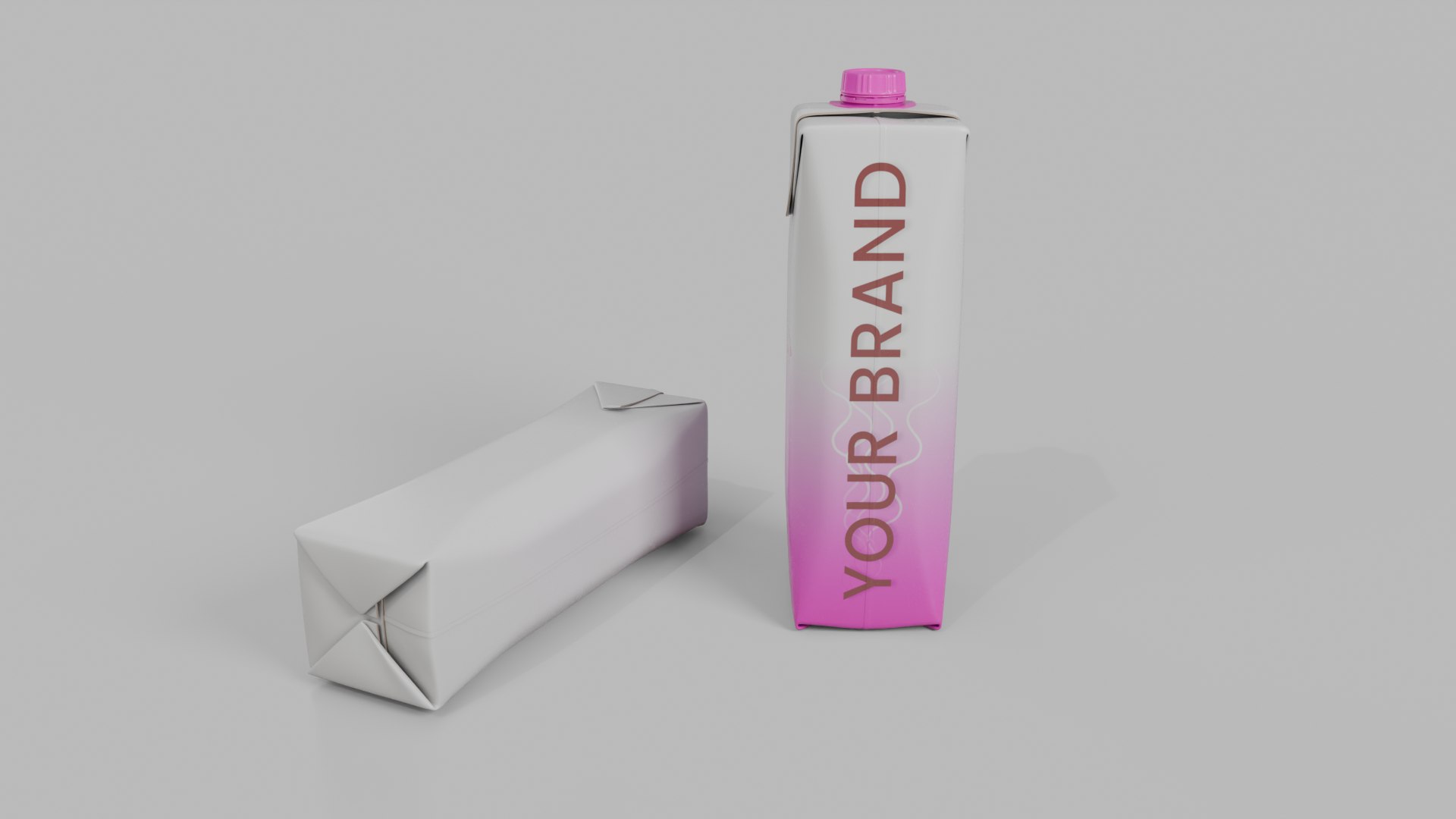 Beverage Carton 250 Ml- Customizable Prism Drink Box 3D - TurboSquid ...