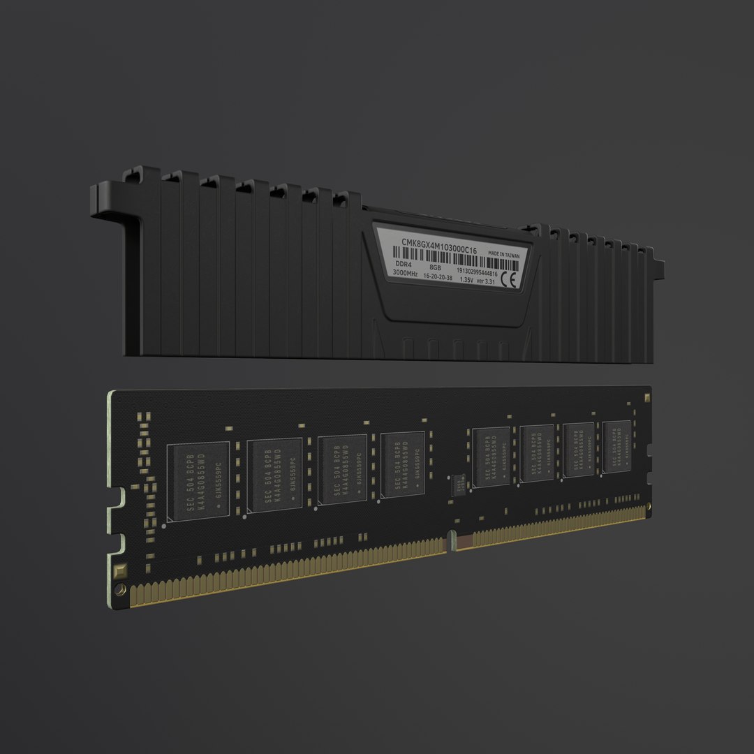 Corsair Vengeance LPX DDR4 RAM 3D Model - TurboSquid 2097276
