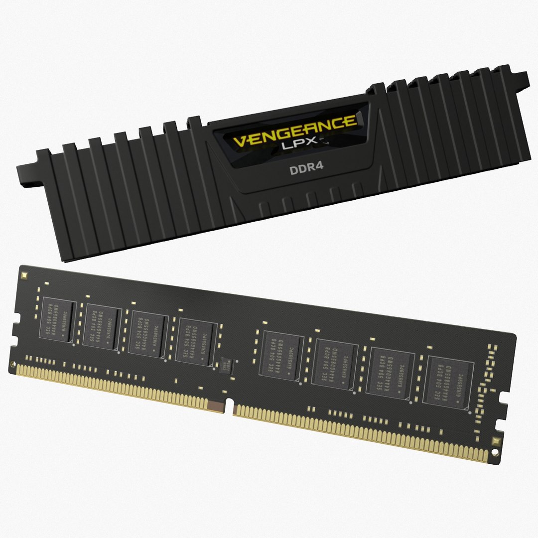 Corsair Vengeance LPX DDR4 RAM 3D Model - TurboSquid 2097276