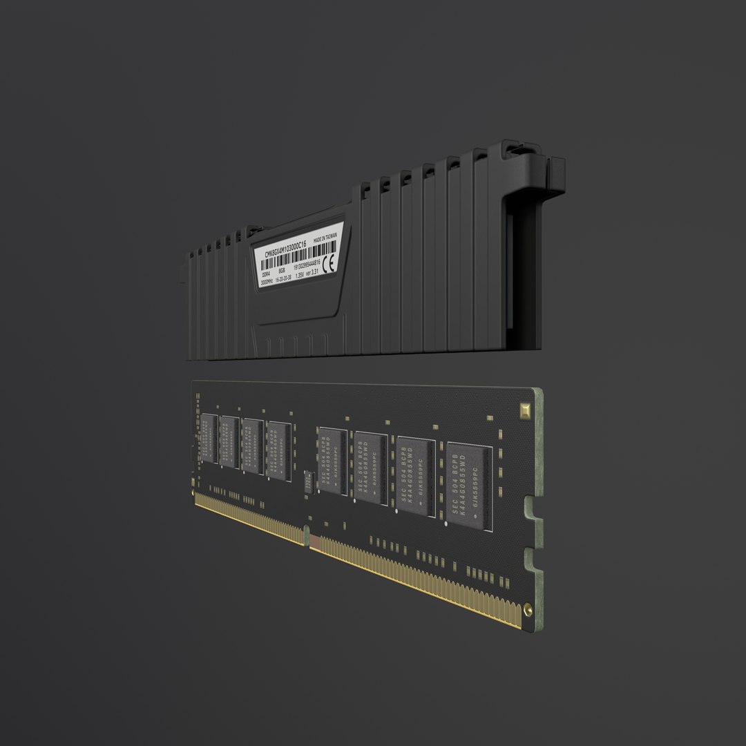 Corsair Vengeance LPX DDR4 RAM 3D Model - TurboSquid 2097276