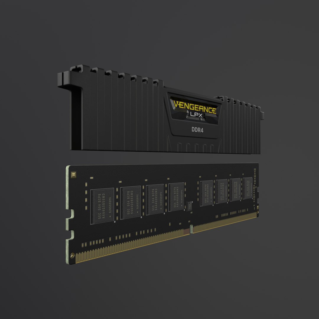 Corsair Vengeance LPX DDR4 RAM 3D Model - TurboSquid 2097276