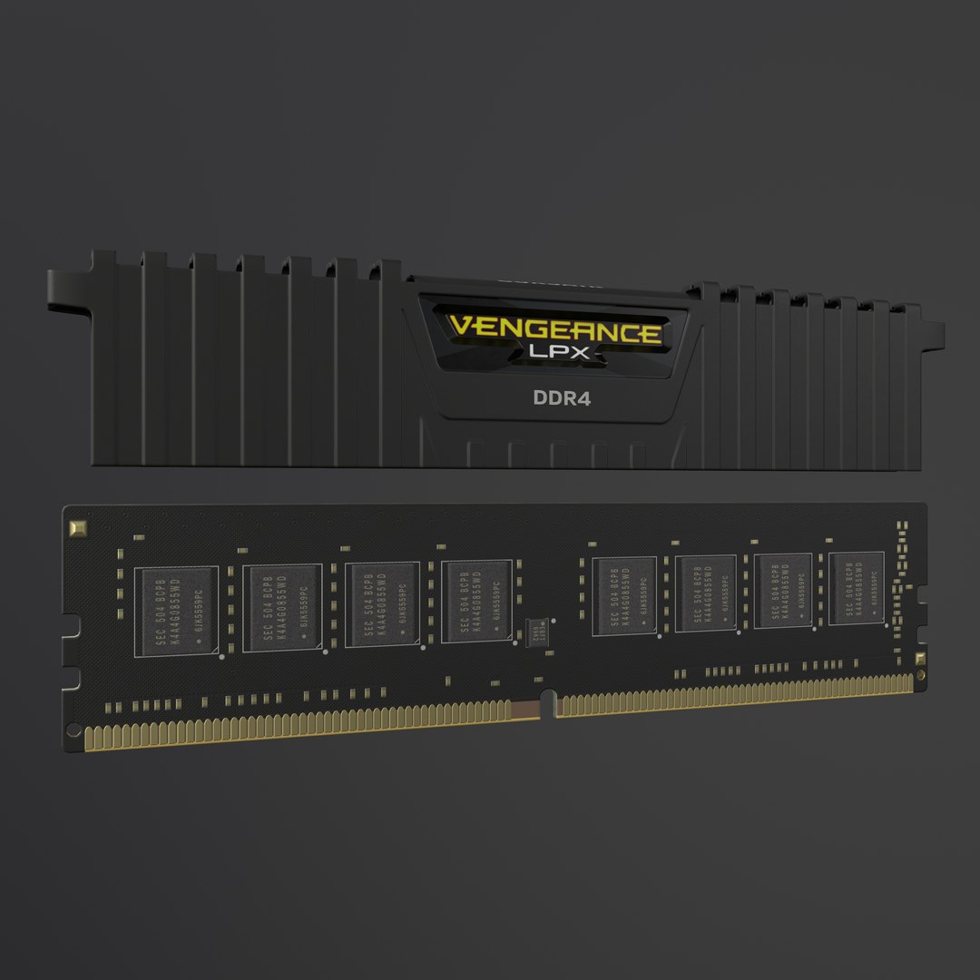 Corsair Vengeance LPX DDR4 RAM 3D Model - TurboSquid 2097276