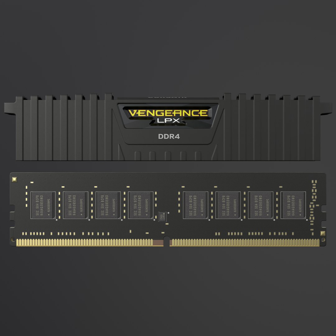 Corsair Vengeance LPX DDR4 RAM 3D Model - TurboSquid 2097276