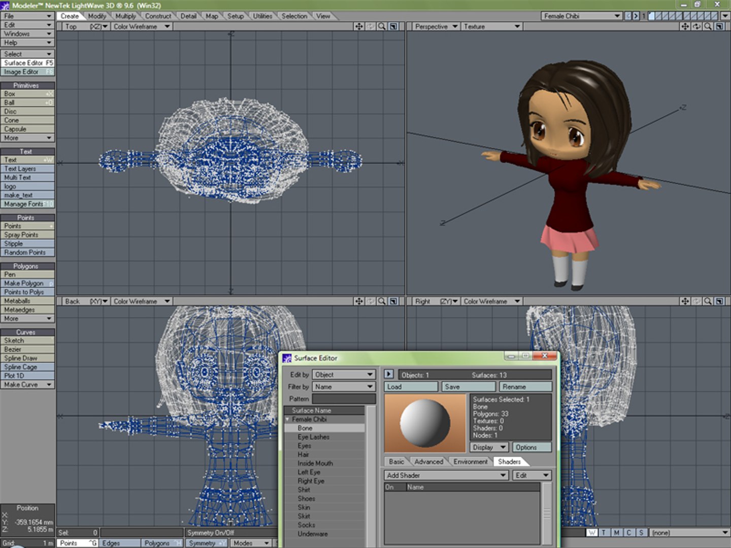 3d Model Female Chibi 2