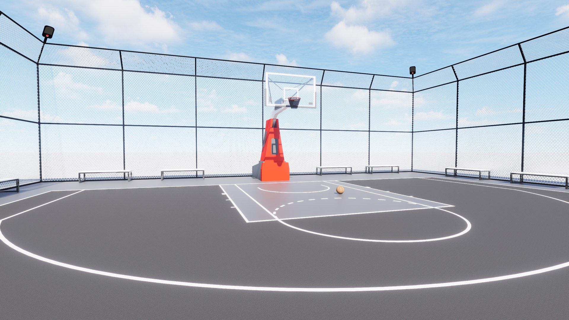 Outdoor Basketball Court Revit Family FBC 3D - TurboSquid 2479123