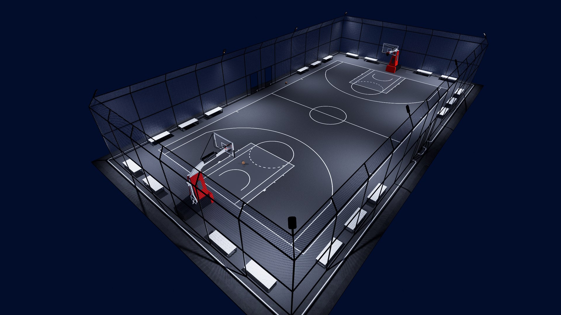 Outdoor Basketball Court Revit Family FBC 3D - TurboSquid 2479123