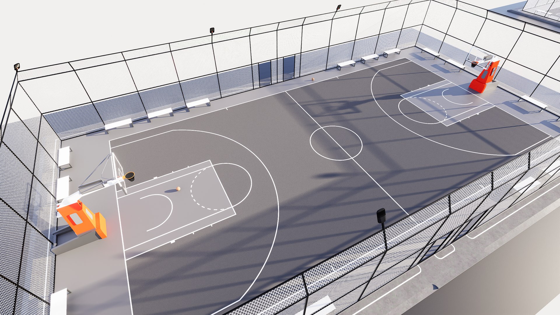 Outdoor Basketball Court Revit Family FBC 3D - TurboSquid 2479123