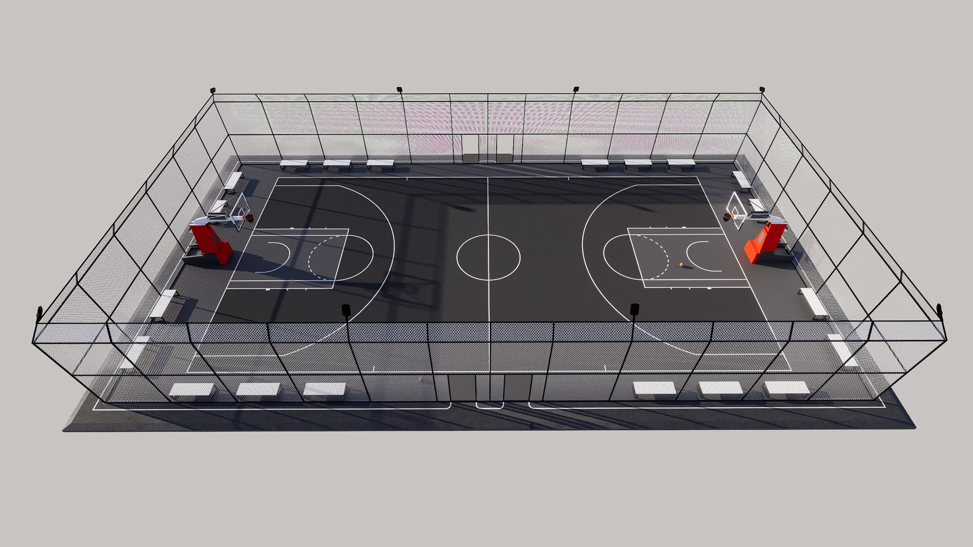 Outdoor Basketball Court Revit Family FBC 3D - TurboSquid 2479123