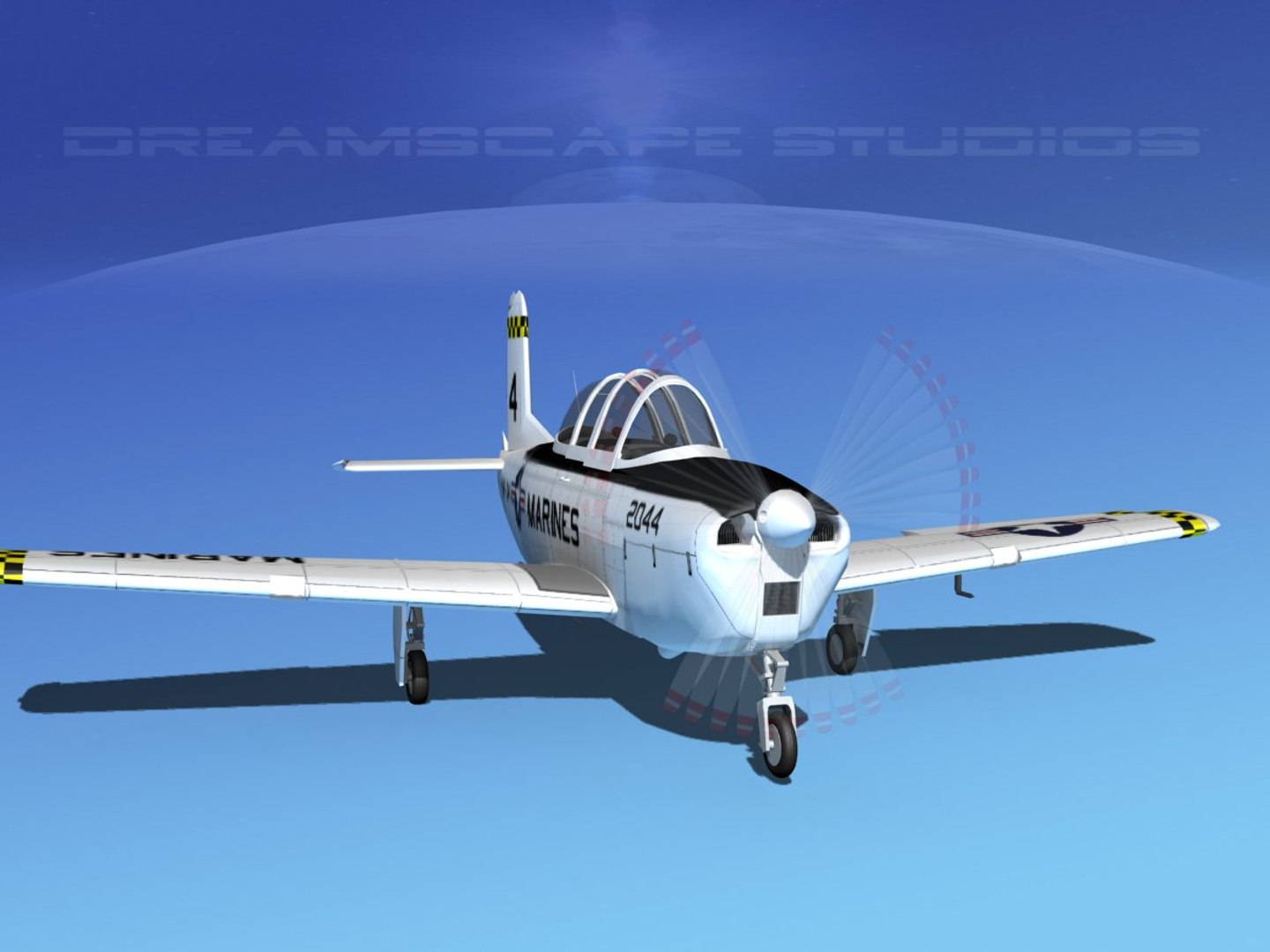 Beechcraft T-34 Mentor Usmc Model - TurboSquid 1218679
