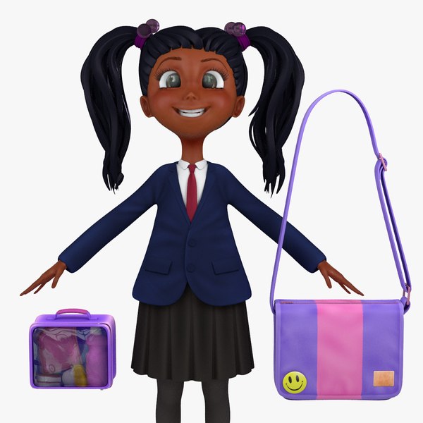 3d school student blazer model