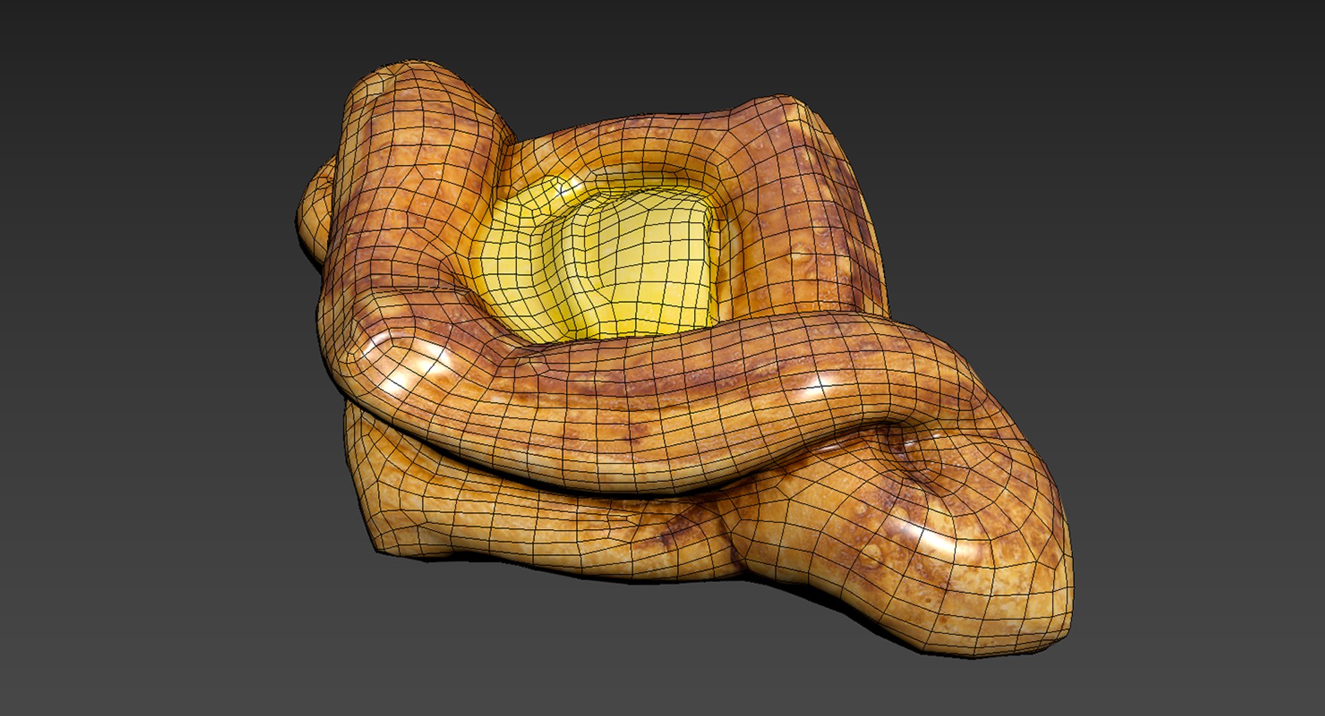 Peach Pastry Model - TurboSquid 1349357