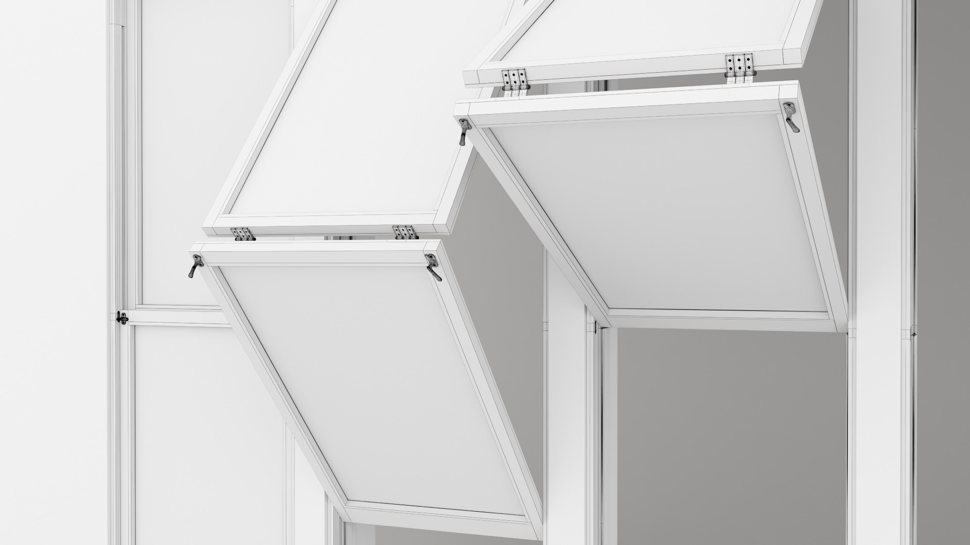 Collection Aluminium window x9 3D model - TurboSquid 1875580