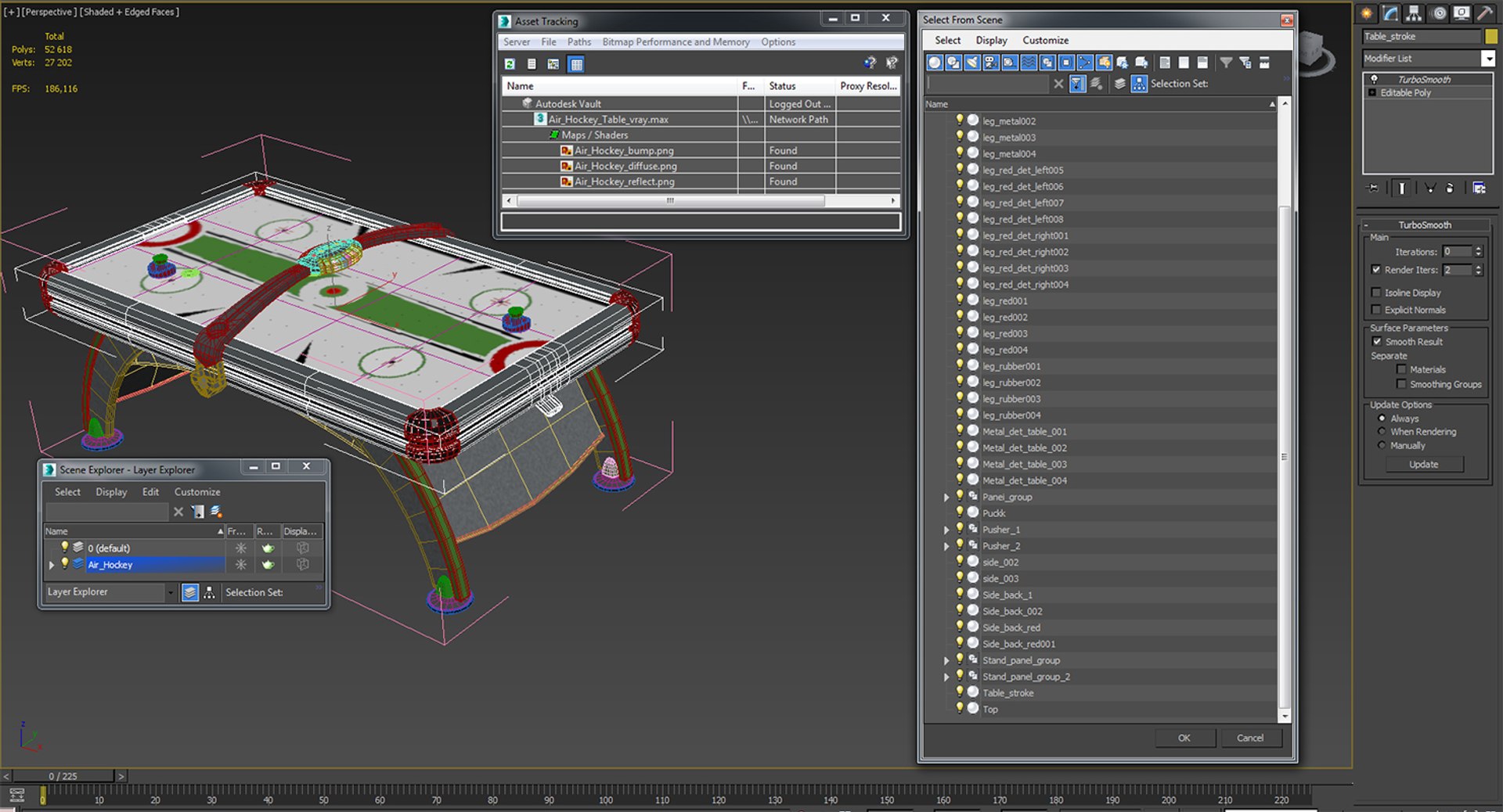 3D Air Hockey Table - TurboSquid 1374610