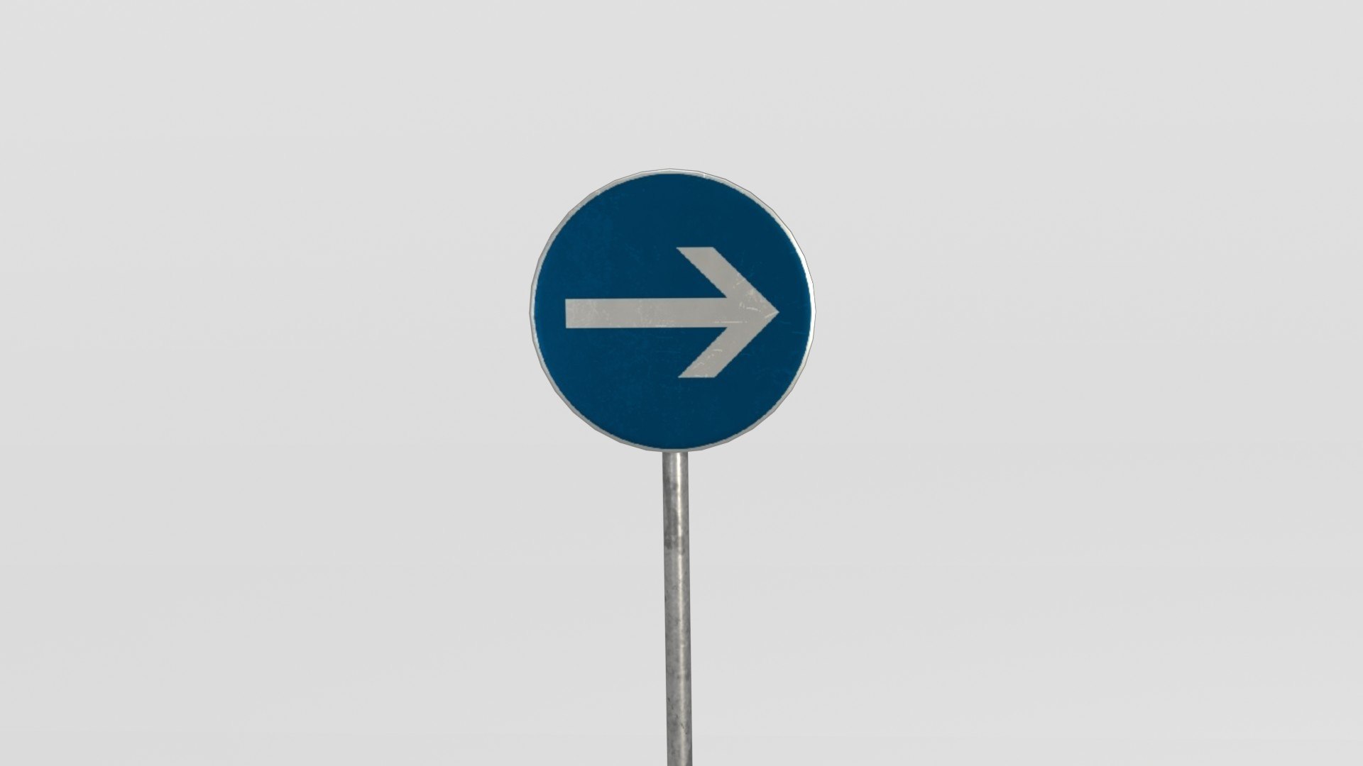 3D Model Traffic Sign Go Right - TurboSquid 2144776