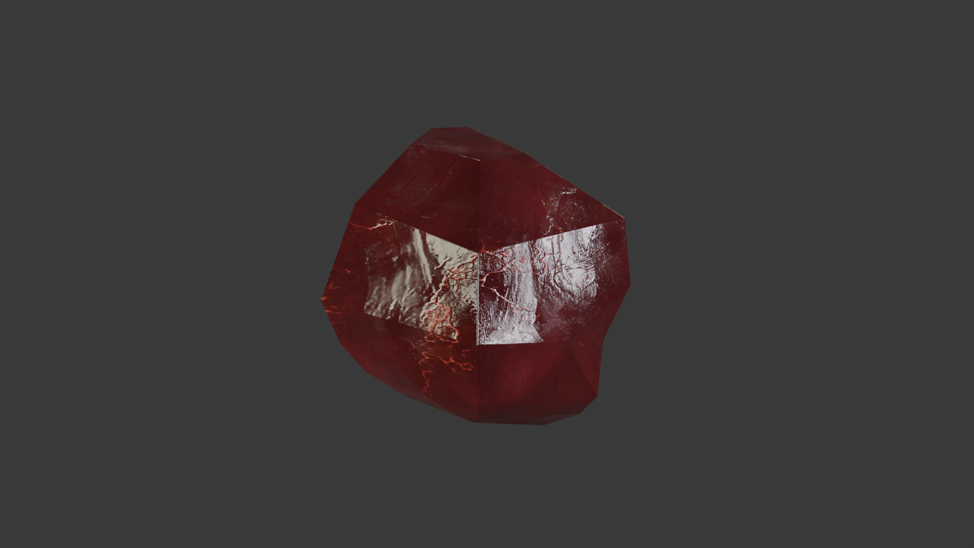 Stylized Red Magic Crystal 3D Model - TurboSquid 2146277