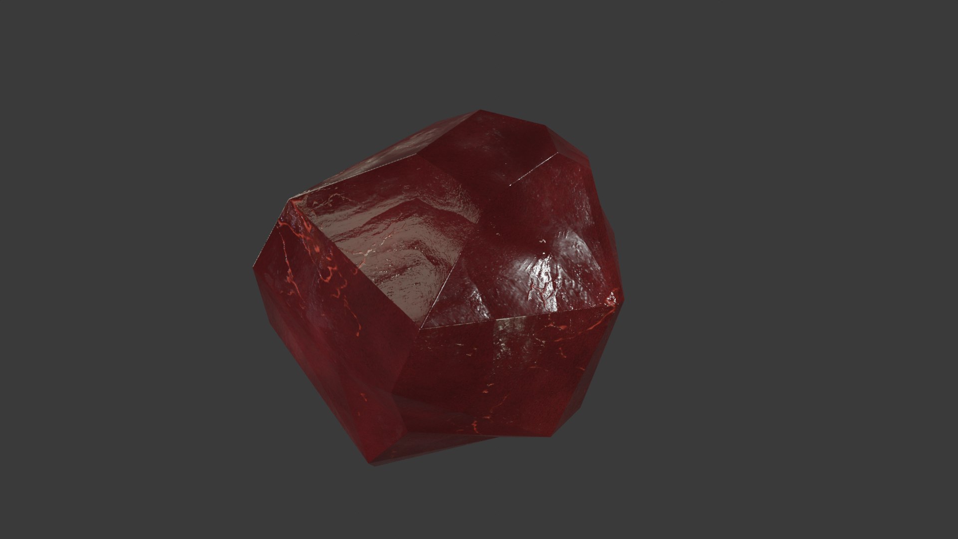 Stylized Red Magic Crystal 3D Model - TurboSquid 2146277